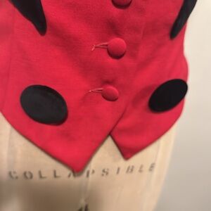 Jackets & Coats | Moschino Red Wool Question Mark Vest | Poshmark